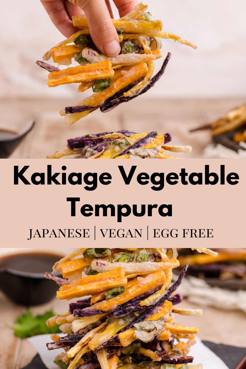 Vegan Japanese Kakiage Tempura (Mixed Vegetable) • Vegan Everytime