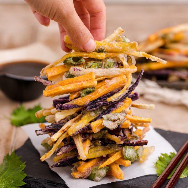 Vegan Japanese Kakiage Tempura (Mixed Vegetable) • Vegan Everytime