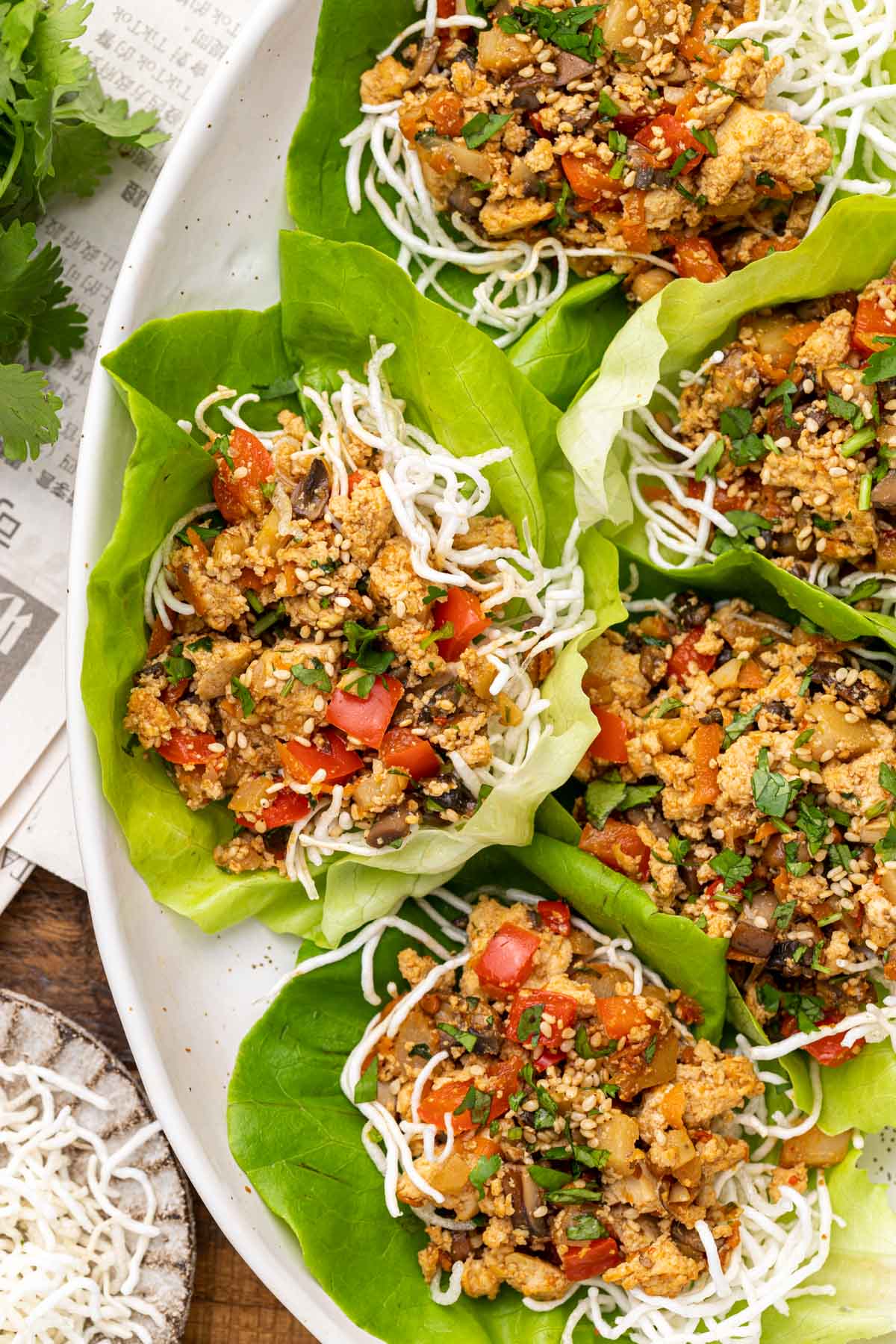 Tofu Lettuce Wraps (PF Chang's Copycat) • Vegan Everytime